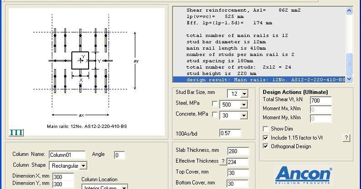 Updates to Shearfix Design Software | Ancon