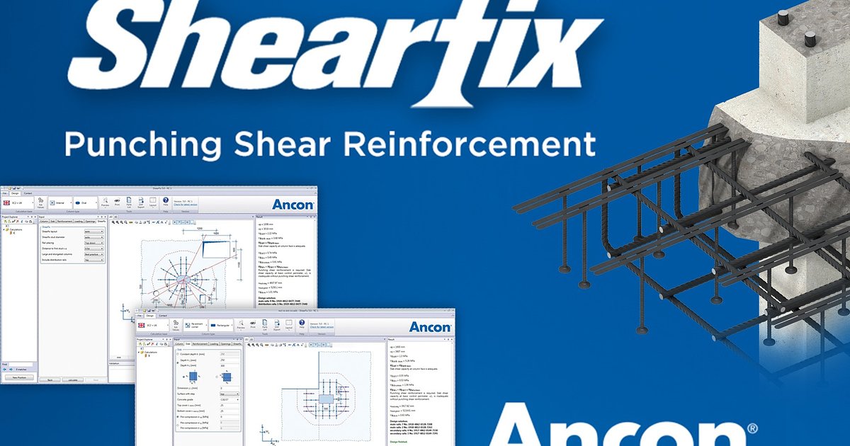 Ancon further enhances its Shearfix stud-rail calculation program | Ancon